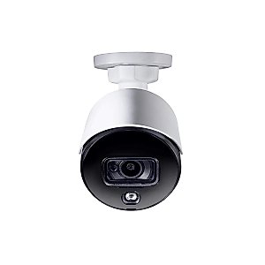 Lorex C881DA 4K Ultra HD Analog Active Deterrence Security Bullet Camera with Color Night Vision, 135ft IR NV, IP67, Works with D841, D861, D862, D871B, LHV5100, Camera Only, White, 4PK(M.Refurbished)