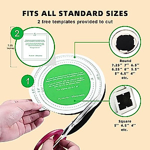 7.25inch Charcoal Filters for Compost Bucket, 12 Pack Compost Bin Filters Charcoal, Premium & Extra Thick Compost Filters for Countertop Bin, Activated Charcoal Filter, Carbon Filter Sheet