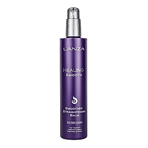 L'ANZA Healing Smooth Smoother Hair Straightener Balm, Hair Detangler, Fly Away Hair Tamer for Frizz Control, Moisturizes, Nourishes, and Boosts Shine for Straight Hair, Luxury Hair Care (8.5 Fl Oz)