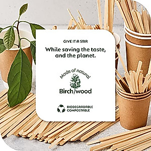 Birch Wood Coffee/Beverage Stirrers 7" (1000 pack) Eco-Friendly Great For Your Coffee Nook.