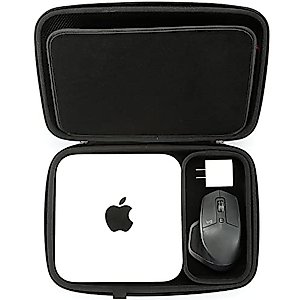 RAIACE Hard Storage Case Compatible with Apple Mac Mini M1. (Case Only, Not Include The Device and Accessories) - Black(Black Lining)