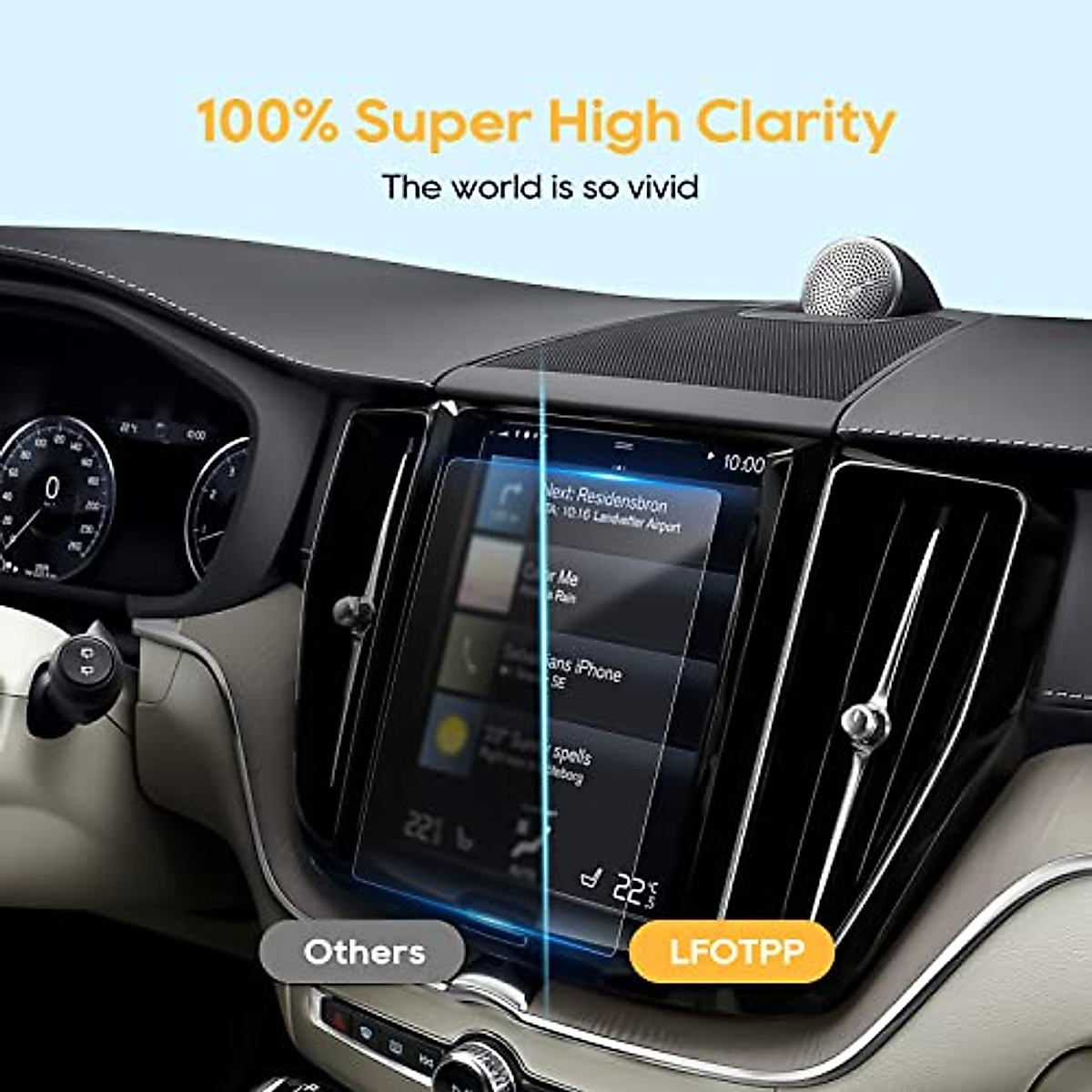 LFOTPP Volv*o Screen Protector 9 Inch for Volv*o XC90(2021-2023), XC40(2021-2023), XC60(2021-2023), S60(2018-2023), S90(2017-2023), V60(2019-2023) V90(2019-2023) 9" Sensus Screen Protector