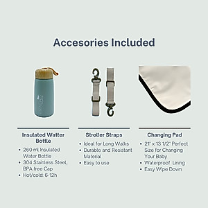 Babykargo Diaper Bag Backpack, Large Capacity, Shower gift, Water Resistant, Tote, Travel Bag & FREE Accessories (Yellow-Gray)