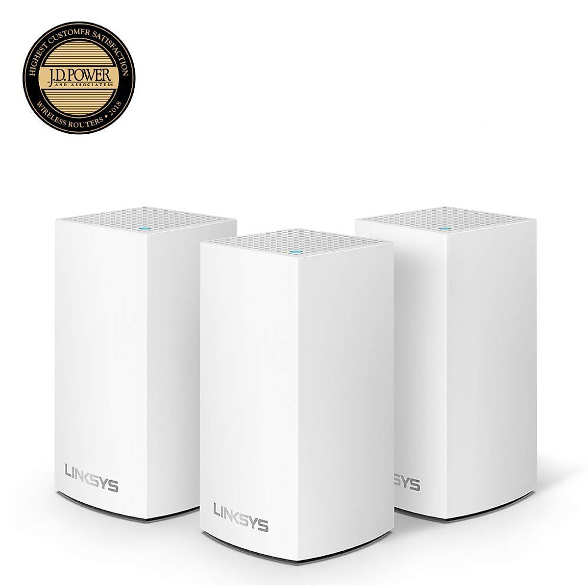 Linksys Velop Mesh Home WiFi System, 4,500 Sq. ft Coverage, 30+ Devices, Speeds up to (AC1300) 1.3Gbps - WHW0103
