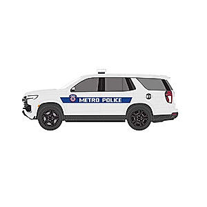 ModelToyCars 2021 Chevy Tahoe Police Pursuit Vehicle, White - Greenlight 43000F - 1/64 Scale Diecast Car