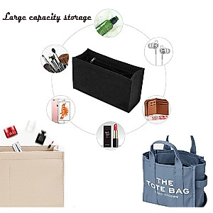 Lckaey tote bag organizer insert for marc jacobs organizer large tote bag organizer 2042beige-M