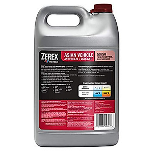 Zerex Asian Vehicle Red Silicate and Borate Free 50/50 Prediluted Ready-to-Use Antifreeze/Coolant 1 GA