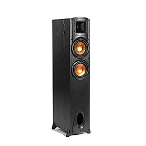 Klipsch F-200-BLACK Synergy Black Label Floorstanding Speakers with Klipsch B-100-BLACK Bookshelf Speakers, Klipsch C-200-BLACK Center Channel Speaker and a Klipsch R-120SW 200 Watt Subwoofer (2019)