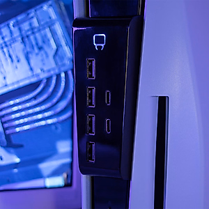 Venom PS5 USB Hub - 6-Port - Includes 4 x USB 2.0 and 2 x USB Type C (PS5)