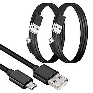 BRENDAZ Micro USB Cable (2-Pack) USB-A to Micro USB Fast Charging Cord, Compatible with Kindle Fire HD Tablet, PS4, X-Box One S X, Galaxy S6, S7 Edge J7, Note 5 4, Android Charging Cord (3-Feet)