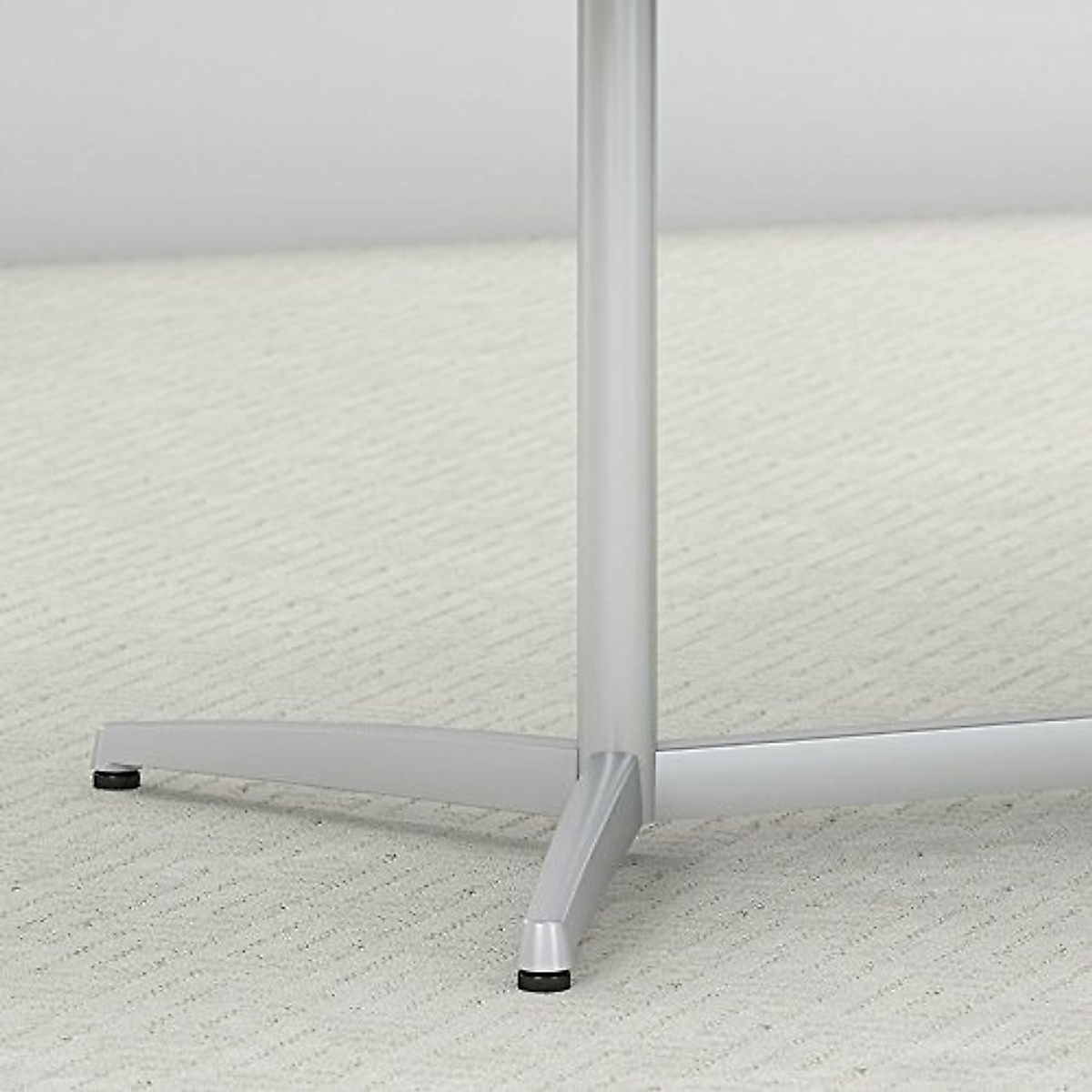 Bush Business Furniture 96W x 42D Boat Shaped Conference Table with Metal Base in Storm Gray