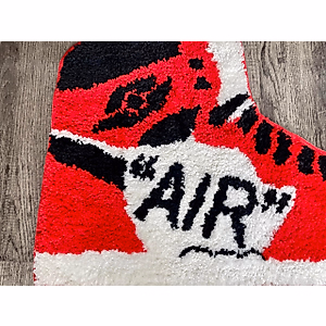 LUXAPE Sneaker Rug - Handmade & Premium- 30in (75cm) - Hypebeast Rug - Hypebeast Room Decor - Living Room, Bedroom, Children Room, Door mat - Aesthetic Room Decor - Luxape Rug (Luxape-7)
