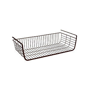 Spectrum Diversified Ashley Large Storage Shelf, Kitchen Cabinet & Pantry Organization & Storage, Bathroom Cabinet Basket, Bronze