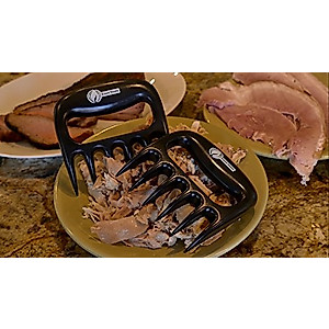 Cave Tools Meat Claws for Shredding Pulled Pork, Chicken, Turkey, and Beef- Handling & Carving Food - Barbecue Grill Accessories for Smoker, or Slow Cooker - Gun Metal