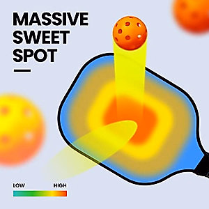 GITOE Pickleball Paddles, Set of 2 Rackets & 4 Pickle Balls Great Control Lightweight Graphite Raquettes with 2 Retriever, USAPA Approved Carbon Fiber Pickelball Gifts for Women Men Kids