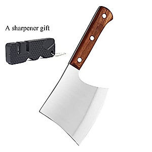 MLG Tools Bone Knife, Full Tang Meat Cleaver Knife Heavy Duty Bone Axe Butcher Cleaver, for big bone and frozen meat