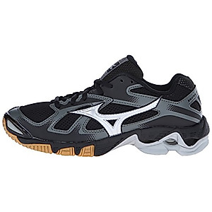 Mizuno Women's Wave Bolt 5-W Volleyball Shoe, Black/Silver, 6