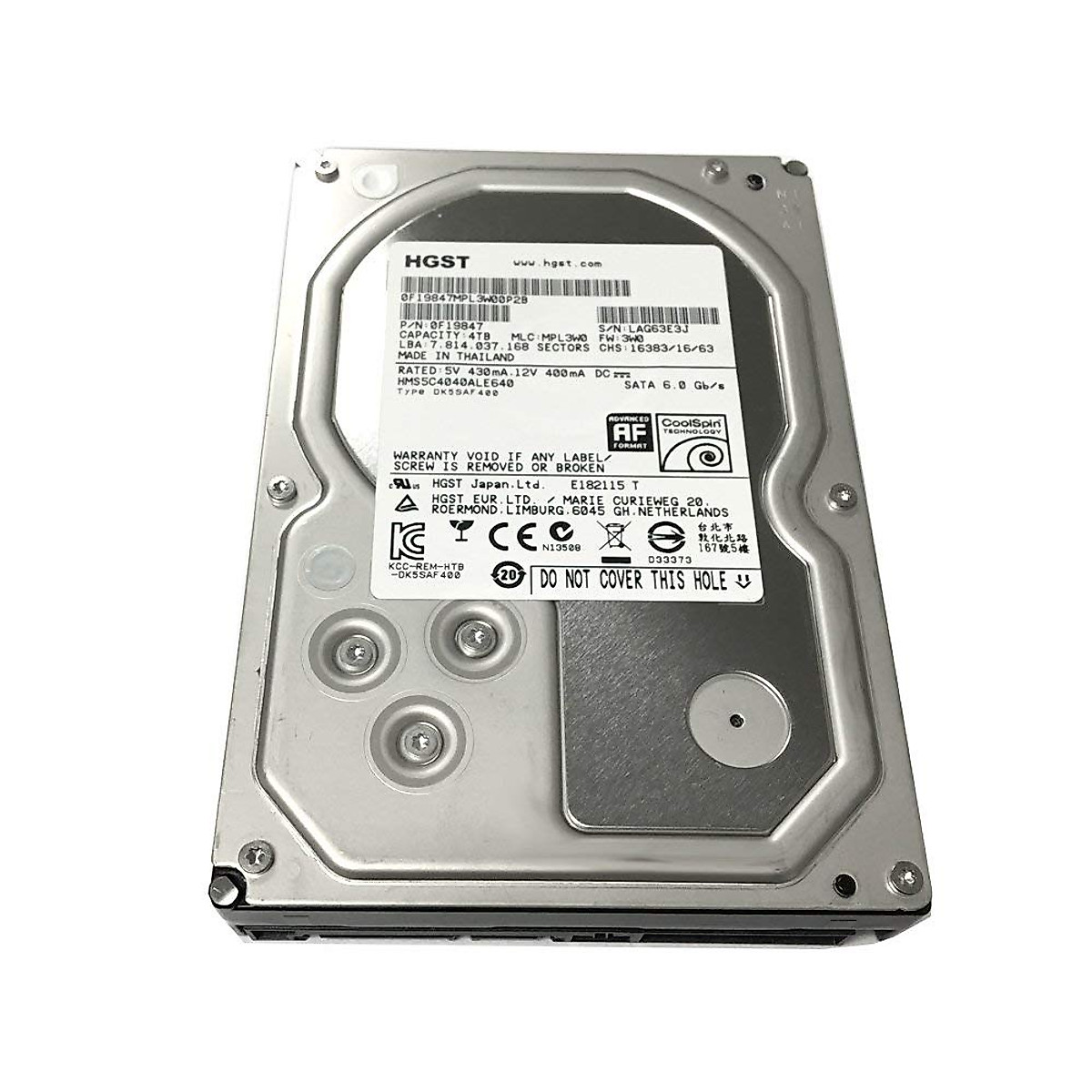 HGST MegaScale DC 4000.B HMS5C4040ALE640 (0F19847) 4TB Coolspin 64MB Cache SATA 6.0Gb/s 3.5in Enterprise Hard Drive w/ 3 Years Warranty (Renewed)