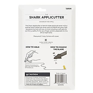 MISSOURI STAR QUILT CO. Shark Applicutter Mini Rotary Cutter, 14mm Blade | Rolling Cutter Tool for Quilt Appliques and Cutting Fabrics | Essential Quilting and Sewing Supplies for DIY Craft Projects