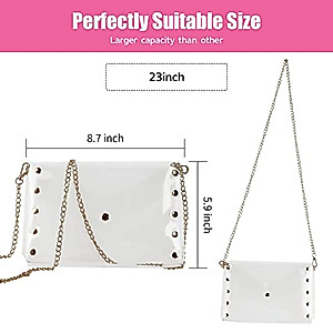 Clear Stadium Bags For Women,Clear handbag,Clear tote bags,Fashion clear handbag,Stadium approved clear bags for women,Women's clear Crossbody Bag,Clear purse,Clear purses for women stadium