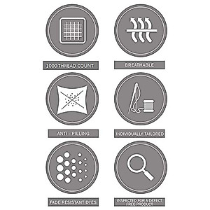 1000-Thread-Count 100% Pure Cotton Bed Sheets -4 Pc Full Size Light Blue Sheet Set, Single Ply Long Staple Combed Cotton Yarns, Best Luxury Sateen Weave, Fits Mattress Upto 17'' Deep Pocket