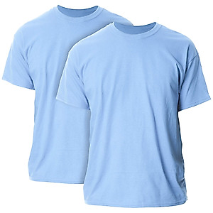 Gildan mens Heavy Cotton T-shirt, Style G5000, Multipack Shirt, Carolina Blue (2-pack), X-Large US
