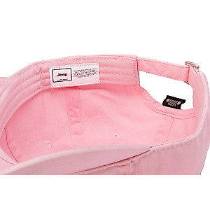 Jeep Premium Chino Twill Unstructured Embroidered Patch Hat for Women | Cap for Girls Pink