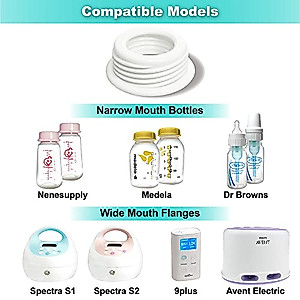 Nenesupply Bottle Thread Changer Converter Flange Adapter for Spectra Flange. Use with Spectra S2 Accessories and Medela Bottles. Not Original Spectra Pump Parts Use as Spectra Medela Adapter