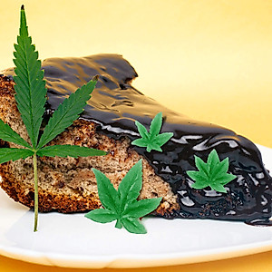 2 Pieces Weed Leaf Cake Fondant Mold Pot Leaves Silicone Mold for Weed Leaf Theme Cake Decoration, Chocolate Candy Polymer Clay Cookie Sugar Craft (Gray)