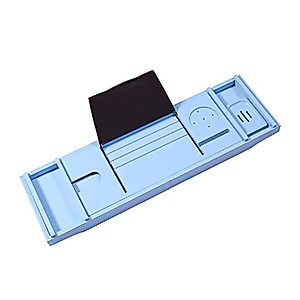LDCHNH Extendable Bathtub Tray Bath Tray Bathroom Storage Spa Bath Tub Tray Bridge Shelf Organizer Reading Rack