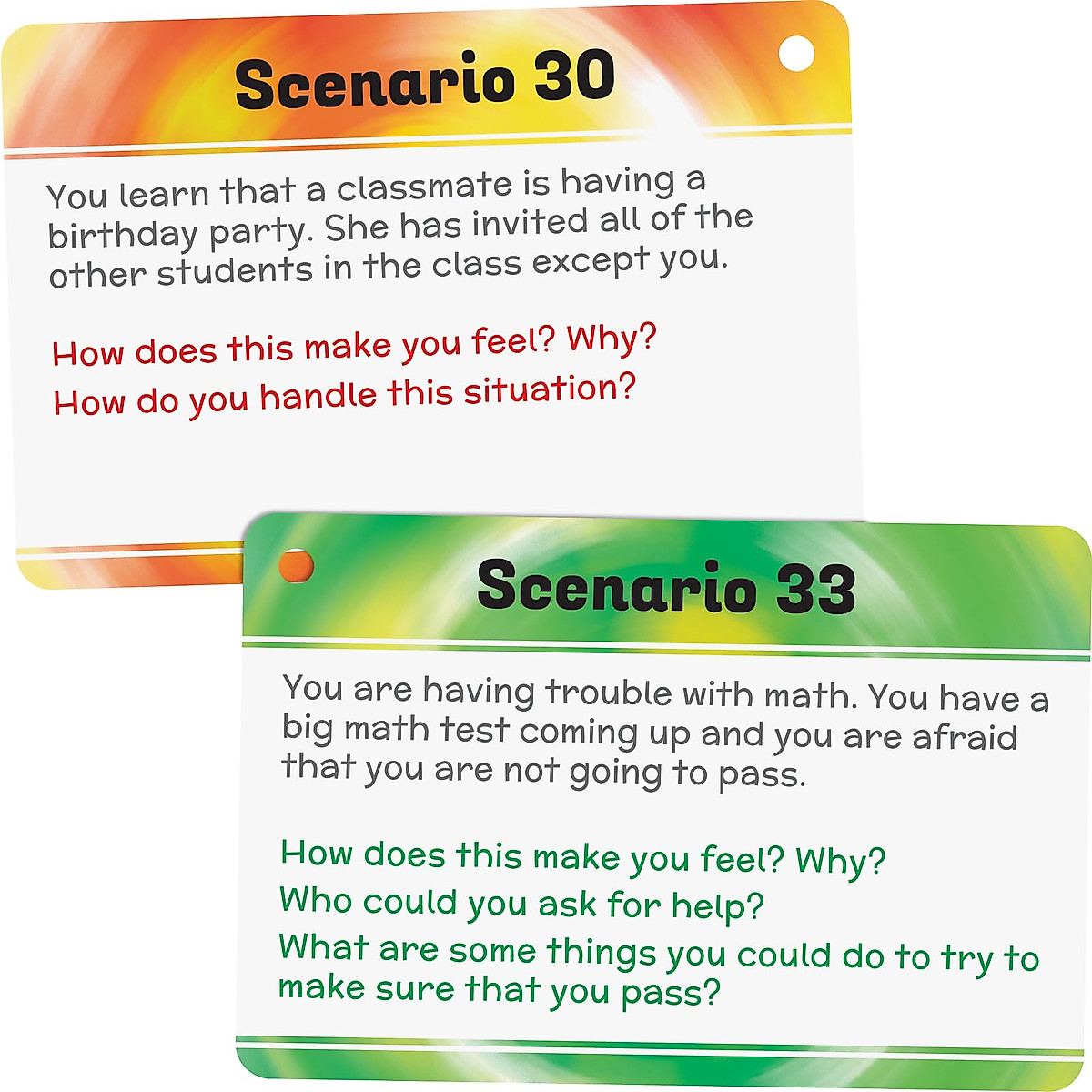Really Good Stuff Social Skills Discussion Cards - Set of 20 Conversation Cards for Kids - Social Emotional Learning Activities for Understanding Social Rules and Developing Essential Social Skills