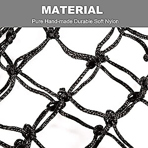 BLOOMOAK Hay Net for Horse, Black Hay Bag 40" Length and 4" Larger Holes with Metal Rings for Goat (1 PCS (40" Length & 4“ Hole)