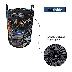 Laundry Hamper Larger Capacity Collapsible Dirty Cloth Hampers St-Ar-Wa-Rs Laundry Basket Freestanding Clothes Toy Storage Decorative Organizer In Living Room
