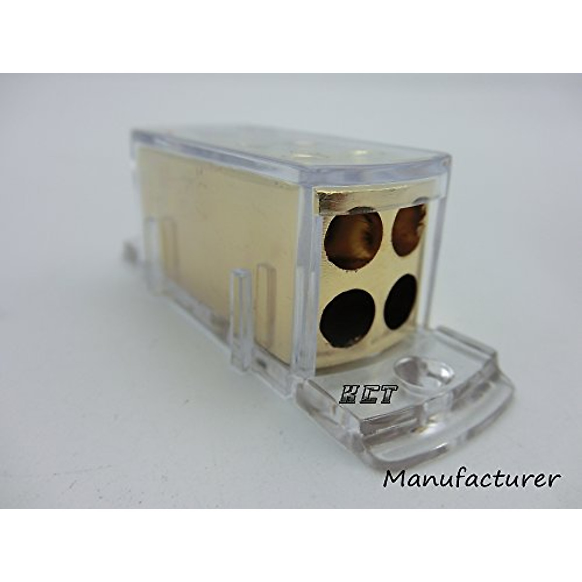 24K Real Gold Plating Power and Ground Distribution Block 1x4ga Input 4x8ga Output