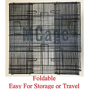3-Levels Easy Collapsible Ferret Chinchilla Sugar Glider Rats Mouse Animal Critter Chew-Proof Metal Carrier Travel Cage with Narrow 3/8-Inch Bar Spacing Easy to Setup No Tools Needed Easy Storage
