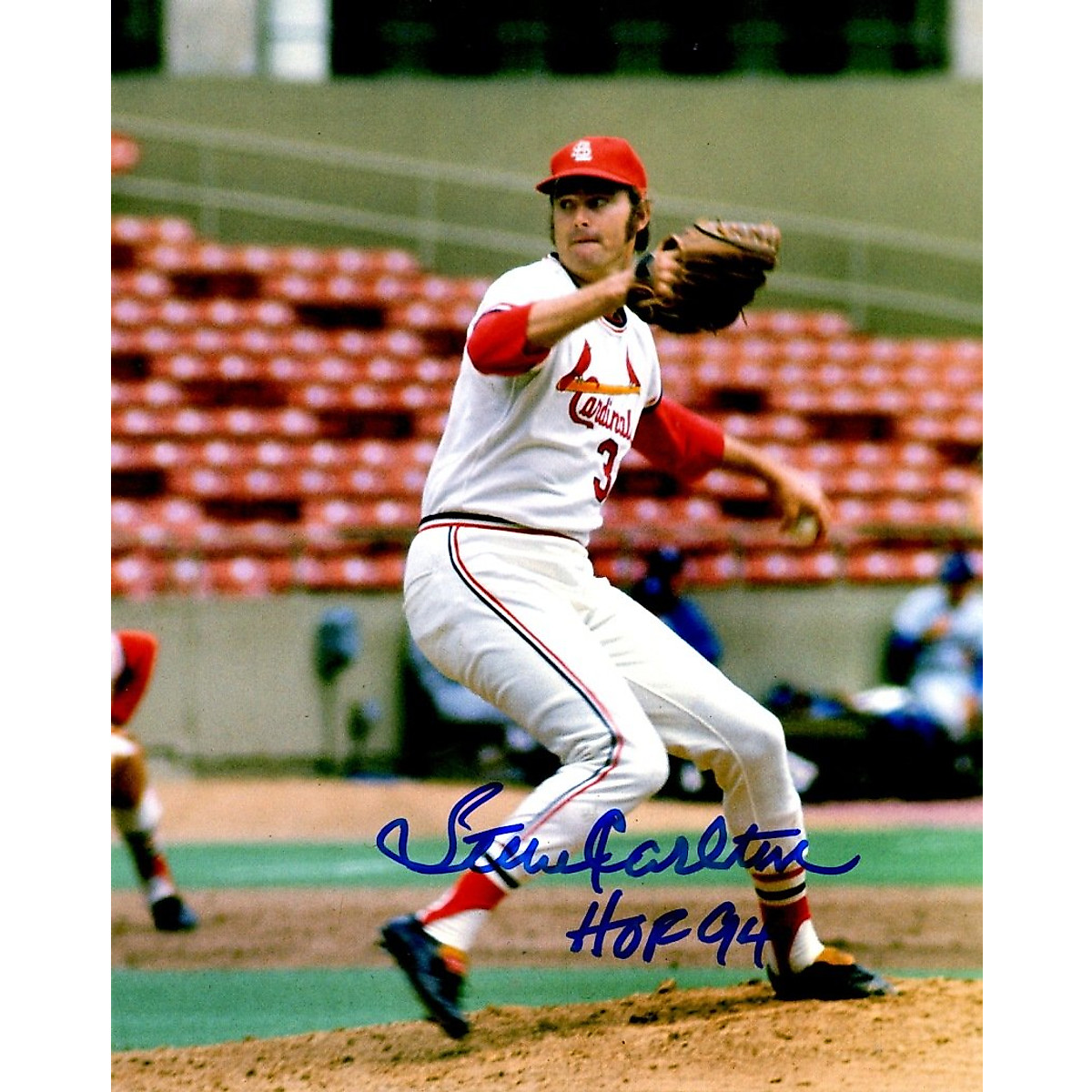 Kirkland Steve Carlton 8 X 10 Autograph Photo on Glossy Photo Paper