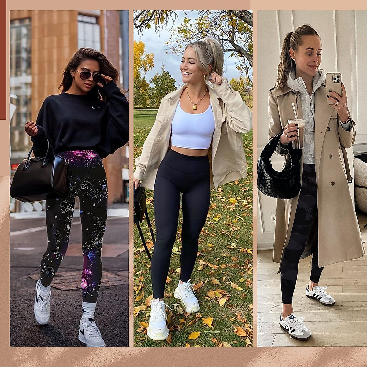 QGGQDD 3 Pack Black High Waisted Leggings for Women - Soft Workout Yoga Athletic Leggings