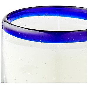 Paddywax Candles La Playa Collection, Naturally Scented Candle, 9 Ounces, Cobalt Rim - Salted Blue Agave