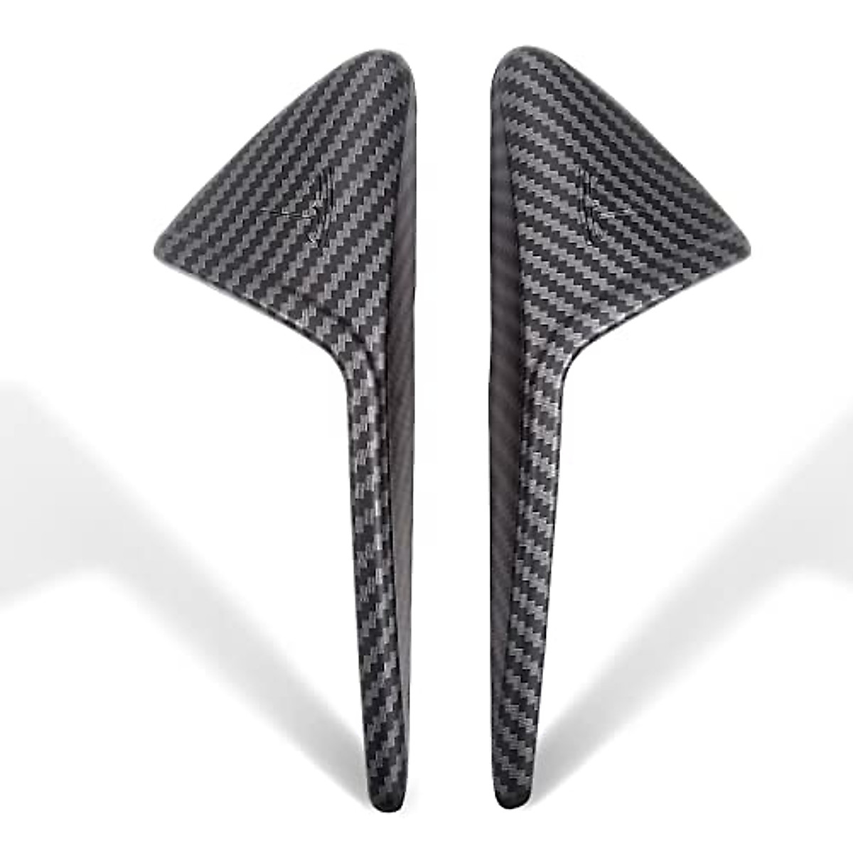 Yooyatt Turn Signal Side Camera Cover for Tesla Model 3/Y/S /X, ABS Plastic Carbon Fiber Pattern Left Right Camera Driving Recorder Protection Shell 2pcs (Side Camera, Matte Black)