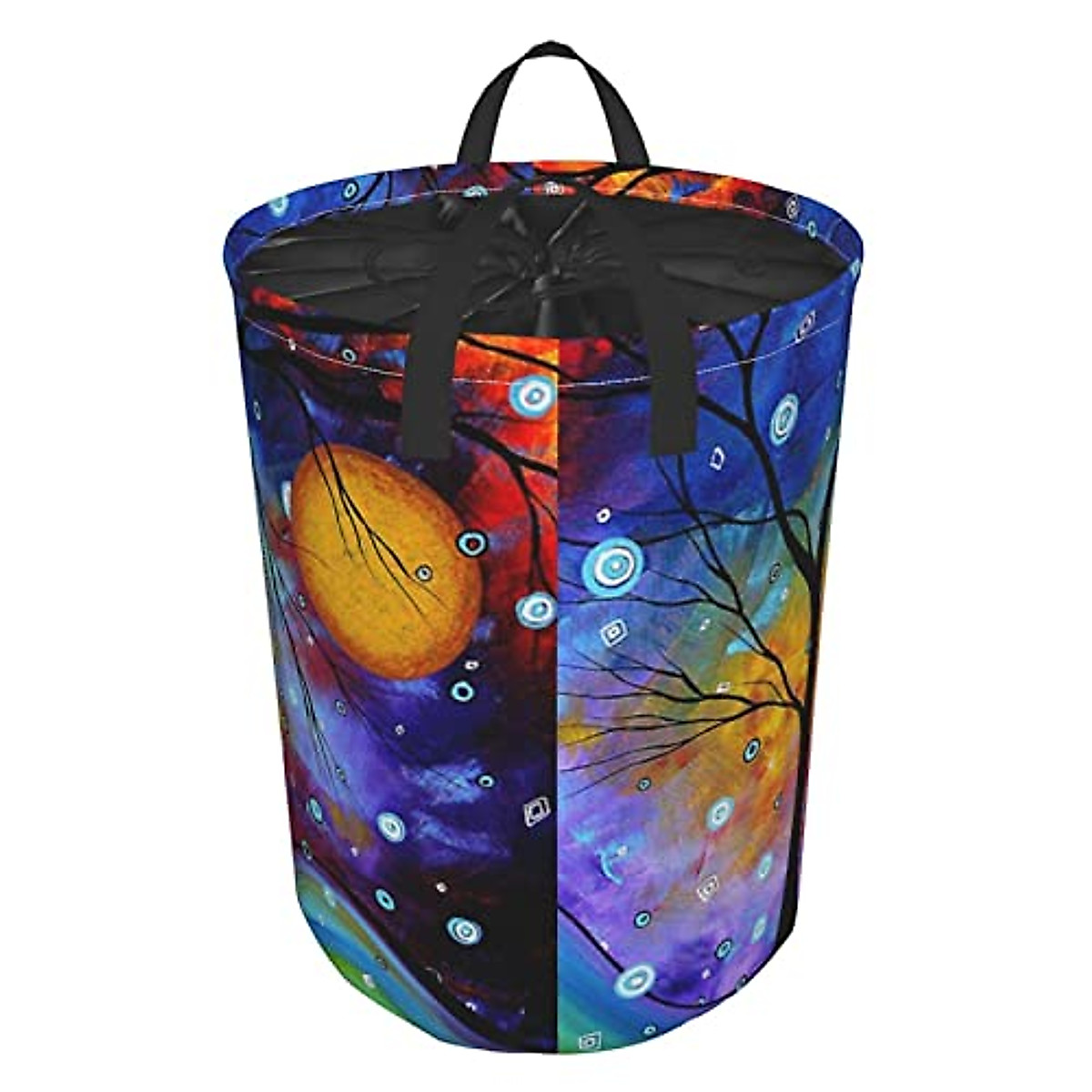 UMBRELO Life Tree Large Laundry Hamper, Colorful Laundry Basket Dorm Creative Trees Dirty Cloth Hampers Waterproof With Leather Handle, For Bathroommedium