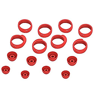Hemobllo 16 Pcs Replacement Ear Tips Compatible for Samsung Galaxy Buds/Buds+ - Soft Silicone Earbuds Eartips Wingtips Earhooks Kit Earpads Earphones Tips Cover (Red)