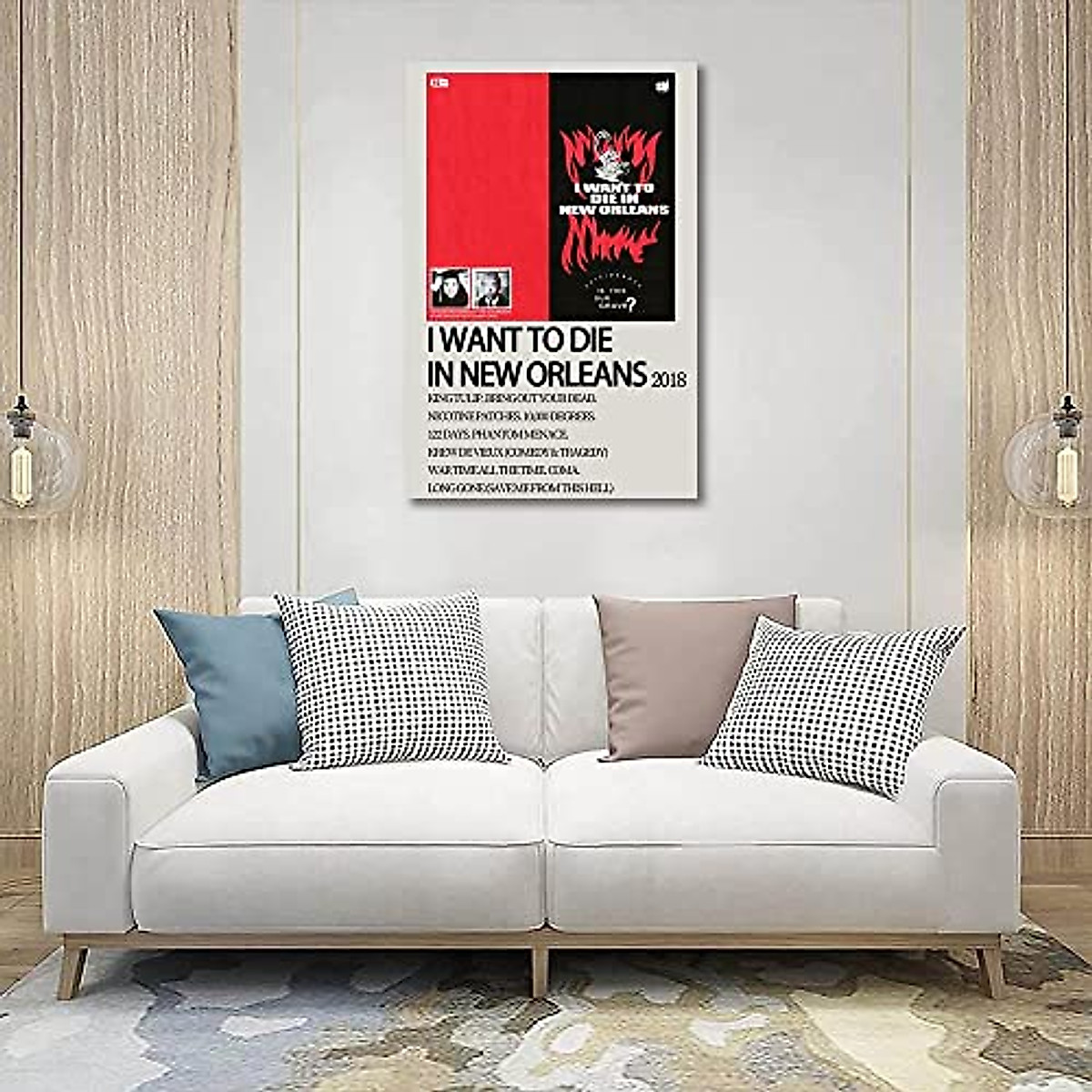 Singer Poster Radical Suicide Album Cover Posters Canvas Wall Art Print Picture for Living Room Bedroom Decor Gift (E,12x18in Unframe)