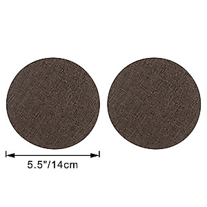 Kiven Led Light Cover,Light Blocking Stickers, 5.5in in Dia, Brown Fabric, LED Light Dimming Sticker for Recessed Light/Can Light, LED Spotlight, Ceiling Light, Downlight