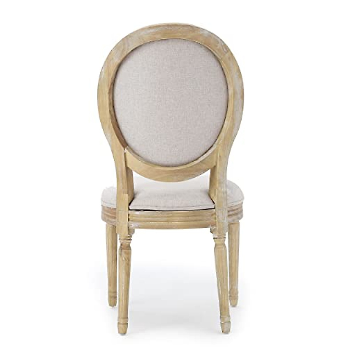 Christopher Knight Home Phinnaeus Polyester Beige Fabric Dining Chair (Set of 2), 2-Pcs Set