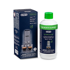 De'Longhi EcoDecalk Descaler, Eco-Friendly Universal Descaling Solution for Coffee & Espresso Machines, 16.90 oz (5 uses)