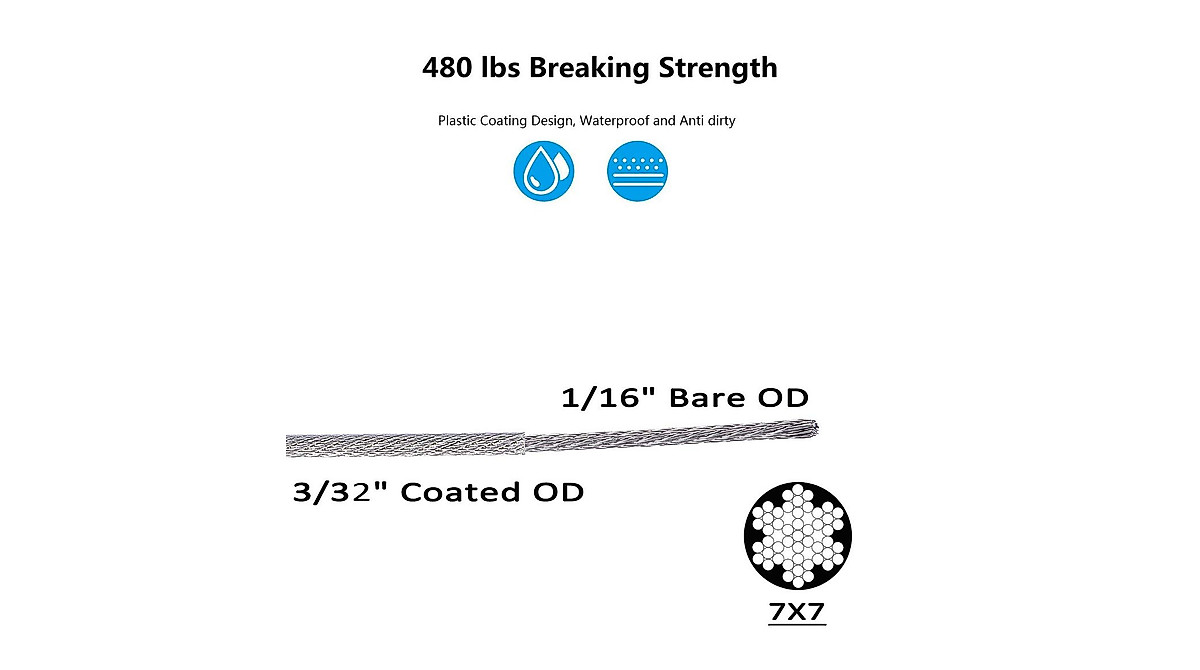 Litcher Outdoor String Light Suspension Kit - Easy Install & Heavy Duty