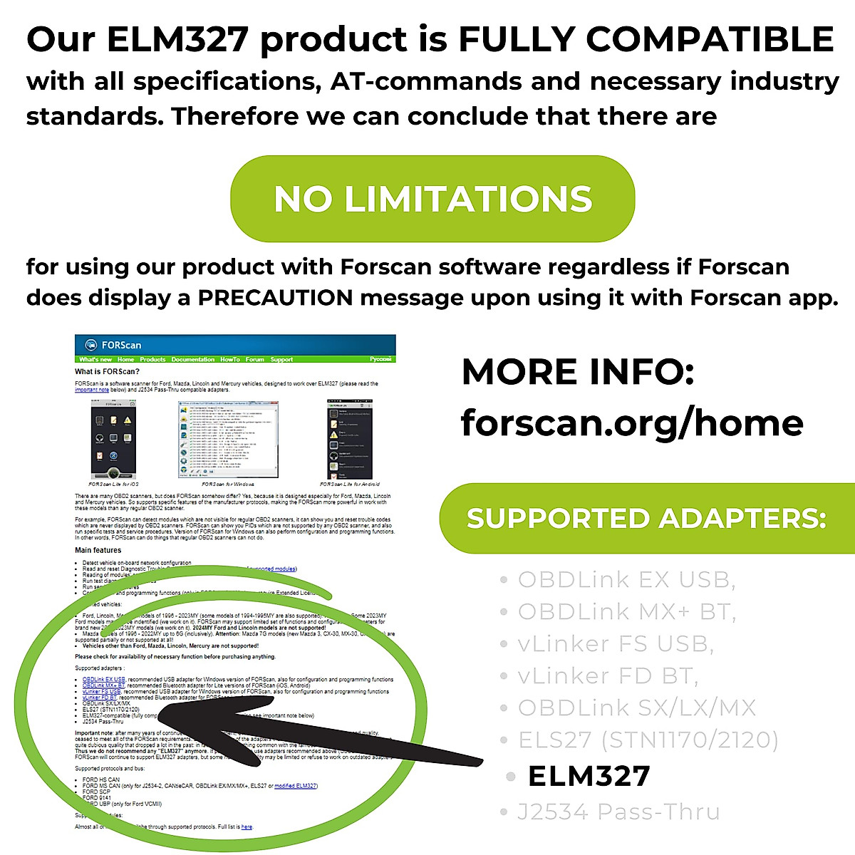 OHP ELMconfig FORS-CAN ELM327-based OBD2 to USB Programming Cable