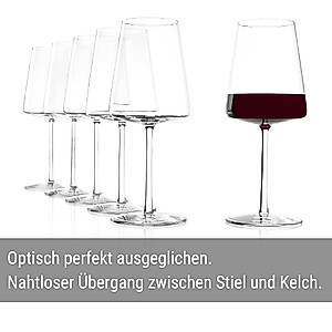 Stölzle Lausitz Power Red Wine Glasses 517 ml, Set of 6 Red Wine Glasses, Dishwasher-Safe, Lead-Free Crystal Glass, Elegant and Shatter-Resistant
