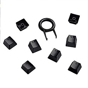 Hallsen Metal Keycaps Mechanical Gaming Keyboard WASD Keycaps for FPS & MOBA, Upgraded Stainless Steel Custom 60% Keycaps Kit with Key Puller for Mechanical Keyboard Cherry Mx Switches (Black)