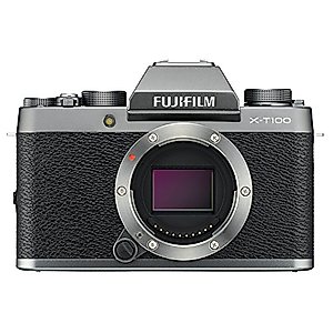 Fujifilm X-T100 Mirrorless Digital Camera, Dark Silver (Body Only)